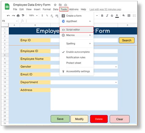 How To Create An Automatic Data Entry Form In Google Sheets Using Apps
