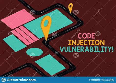 Conceptual Hand Writing Showing Code Injection Vulnerability Business Photo Showcasing