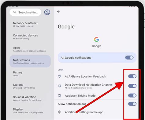 Turn Notifications On Or Off On Huawei Matepad Se 11