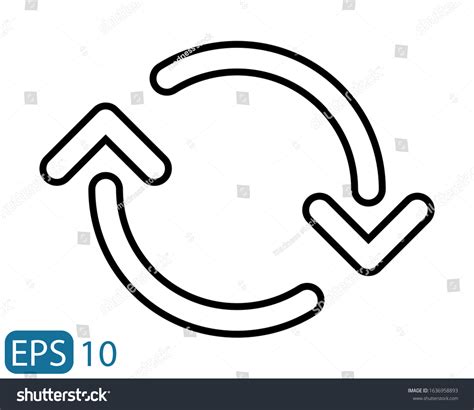 Flat Icon Cyclic Rotation Recycling Recurrence Stock Vector Royalty