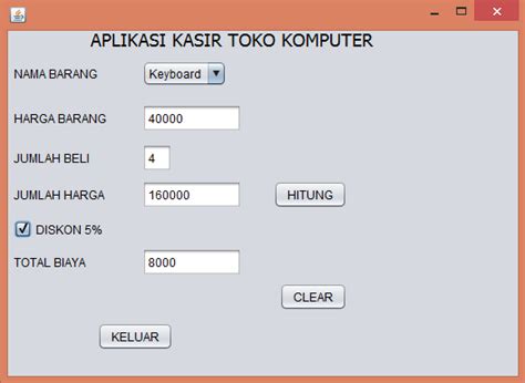 Aplikasi Kasir Toko Komputer Menggunakan Java Netbeans
