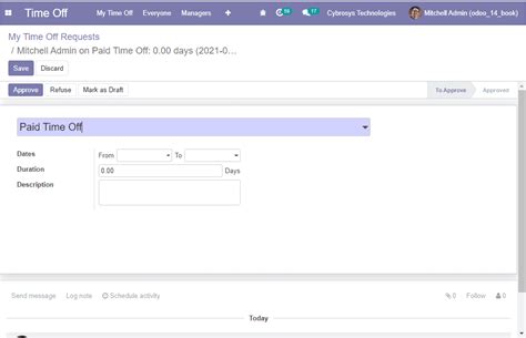 Odoo 14 Time Off Odoo V14 Community Edition Book