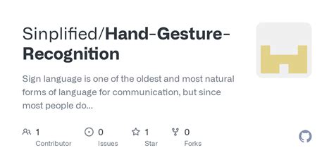 Github Sinplifiedhand Gesture Recognition Sign Language Is One Of