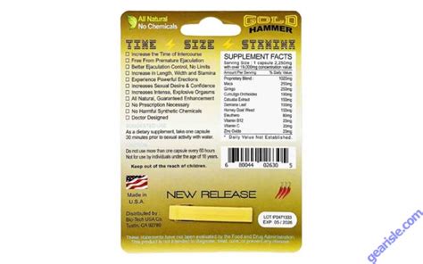 Gold Hammer Xxx Triple Power Male Enhancer Pill