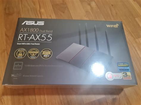 BNIB ASUS AX1800 Dual Band RT AX55 TV Home Appliances Other Home Appliances On Carousell