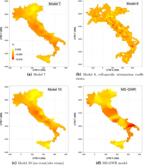 Values Of The Spatially Varying Anelastic Attenuation Coefficient For Download Scientific