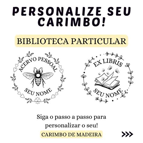 Carimbo Biblioteca Particular Ex Libris Acervo Pessoal Shopee Brasil