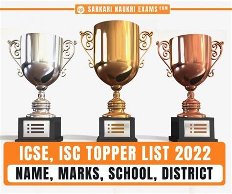 Icse Isc Board Topper List Cisce Th Th Rank Name Region Wise Semester