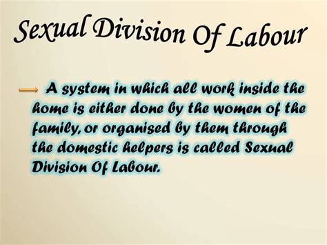 Sexual Division Of Labour PowerPoint Slides LearnPick India