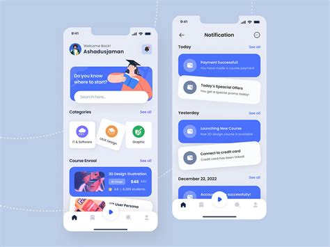 E Learning App Ui Design By Md Sakib For Pixency On Dribbble