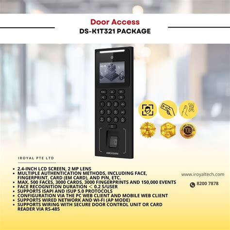 Hikvision Door Access Control System Ds K1t321 With Face Recognition Fingerprint Card And Pin