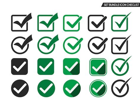 Premium Vector Check Mark Icon Tick Symbol Checking Bundle Vector Icon