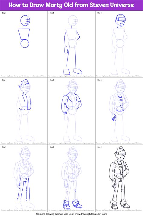How To Draw Marty Old From Steven Universe Steven Universe Step By Step