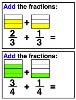 Adding Fractions Practice Cards And Worksheets By Mister Luna TPT