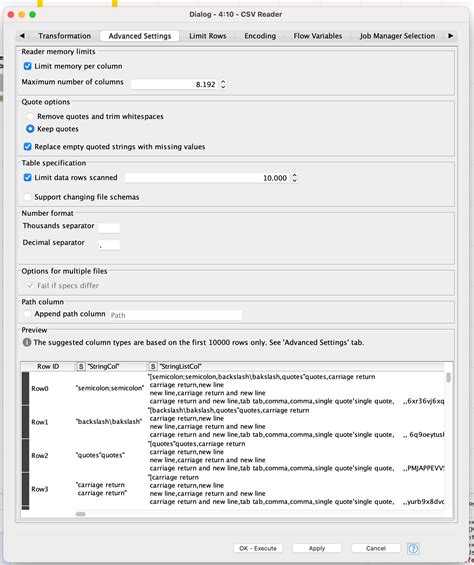 Force KNIME To Read CSV Columns As Strings KNIME Analytics Platform