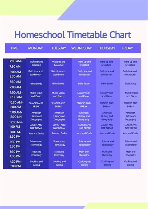 Free Timetable Templates And Examples Edit Online And Download