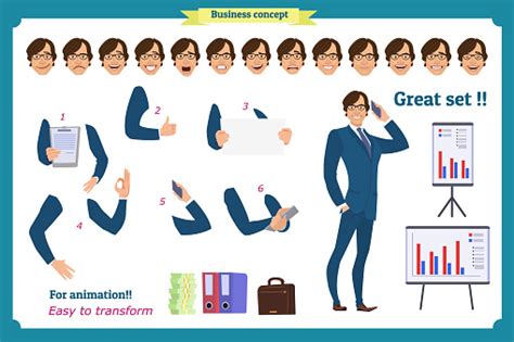 본문 요소 동작 제스처 사업가 캐릭터 포즈의 집합입니다 백색에 절연 되어 있습니다 남자 양복 외 투 만화 스타일의 일러스트 레이 션 비즈니스 사람입니다 남자 아바타 식입니다