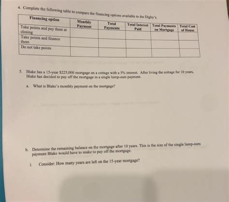 solved 4 complete the following table to compare the