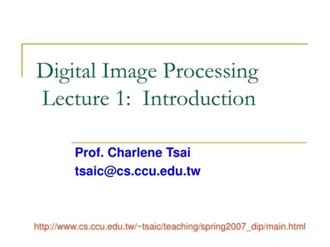 Ppt Digital Image Processing For Visual Recognition Powerpoint Presentation Id