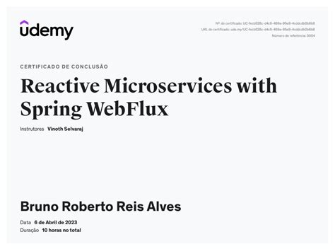 Reactive Microservices With Spring Webflux Foi Um Excelente Curso Pra Reforçar Conhecimentos De