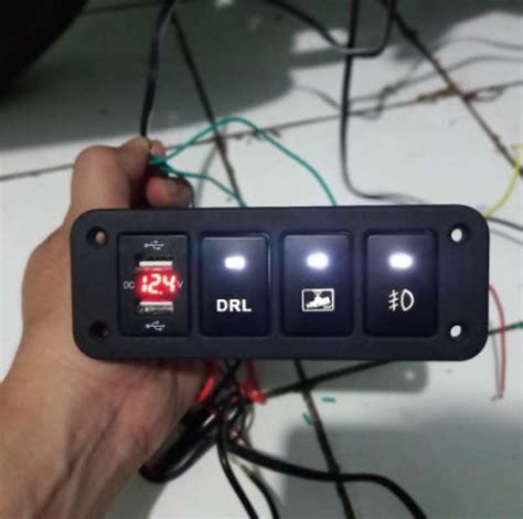 Promo Saklar Panel 4 Switch Push Button Led 4 Gang Switch Universal Diskon 13 Di Seller Toplets