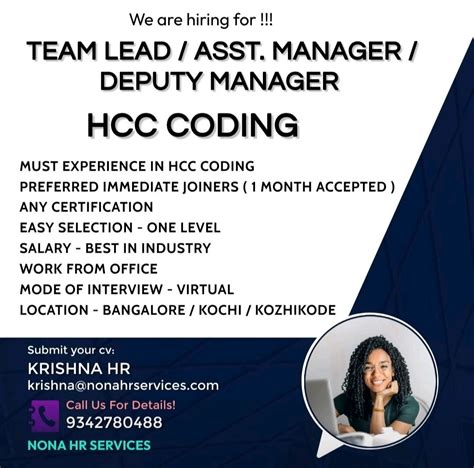 Rahul G On Linkedin Coding Hcc Riskadjustment Aapc Teamlead Manager Opening Hiring
