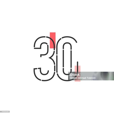 기념일 축 하를 위한 숫자 30 벡터 템플릿 디자인 삽화 디자인 0명에 대한 스톡 벡터 아트 및 기타 이미지 0명 30