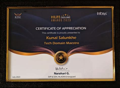 Kunal Salunkhe On Linkedin Infosys Java Hilifeaward 22 Comments