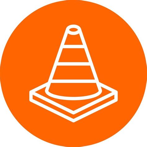 Premium Vector Road Cone Icon Style