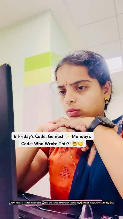 Friday Im A Coding Legend 😎🔥 Monday Who Hacked My Code 🤯🤦‍♂️s1