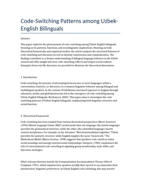 Codeswitchingupdated 1 Pdf Multilingualism Linguistics