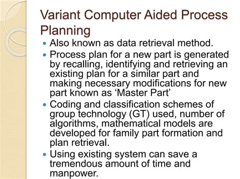 Computer Aided Process Planning Capp Pptx Computing Technology And Computing