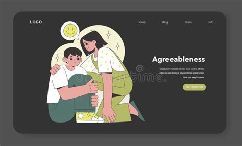 Agreeableness Trait From The Big Five Personality Flat Vector