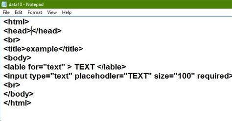 ADDING A TEXT BOX IN HTML