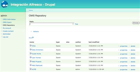 Integración Alfresco Con Drupal O Viceversa Con Cmis