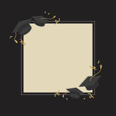 박격포 보드 벡터와 졸업 배경 무료 벡터