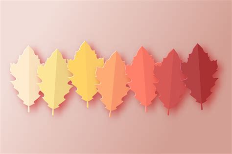 종이을 단풍 화려한 배경 최신 유행 3d 종이 컷 스타일 벡터 일러스트 레이 션 가을에 대한 스톡 벡터 아트 및 기타 이미지 가을 배경 주제 잎 Istock