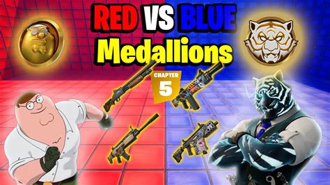 Crazy Ch5 Red Vs Blue Medallions [ Pepran ] Fortnite Creative Map Code
