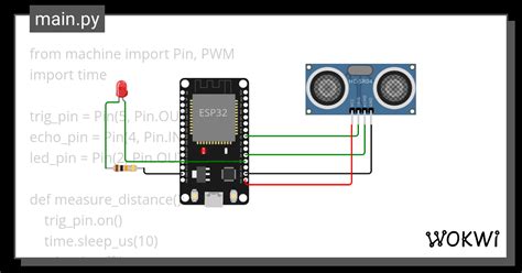 Sensor Ultrasonido Copy Wokwi ESP32 STM32 Arduino Simulator