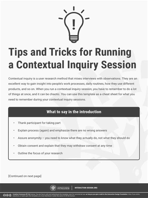 12 Tips And Tricks For Running A Contextual Inquiry Session Pdf