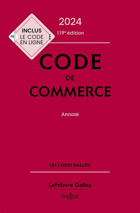 Code De Commerce 2024 Temple Publications