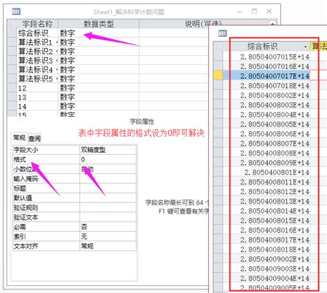 access数值型数据用次方算出数据太长变成科学计数法的解决方法；access数据导出execl数据透视表出现e 这是什么原因呢，格式是数字