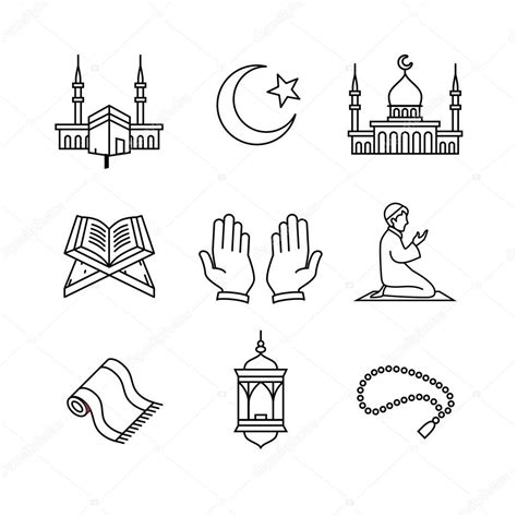 Islam Icons Set Stock Vector By ©iconicbestiary 88739282