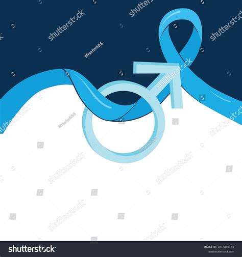 Prostate Cancer Awareness Ribbon Moustaches Men Stock Vector Royalty