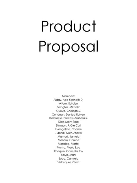 Product Proposal Pdf Baked Goods Cooking