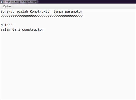 Contoh Program Konstruktor Dengan Parameter Dan Konstruktor Tanpa Parameter