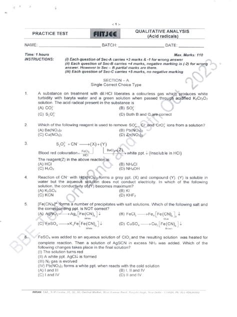 Practice Test Qualitatitve Analysis Pdf