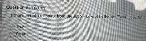 Solved Question Points Is There An Onto Mapping From Chegg Com