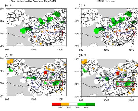 A The Spatial Correlation Pattern Between Sam And Jja Precipitation