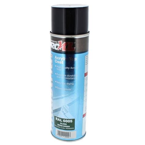 Proxl Industrial Acrylic Topcoat Aerosol Ral 6005 Moss Green 500ml